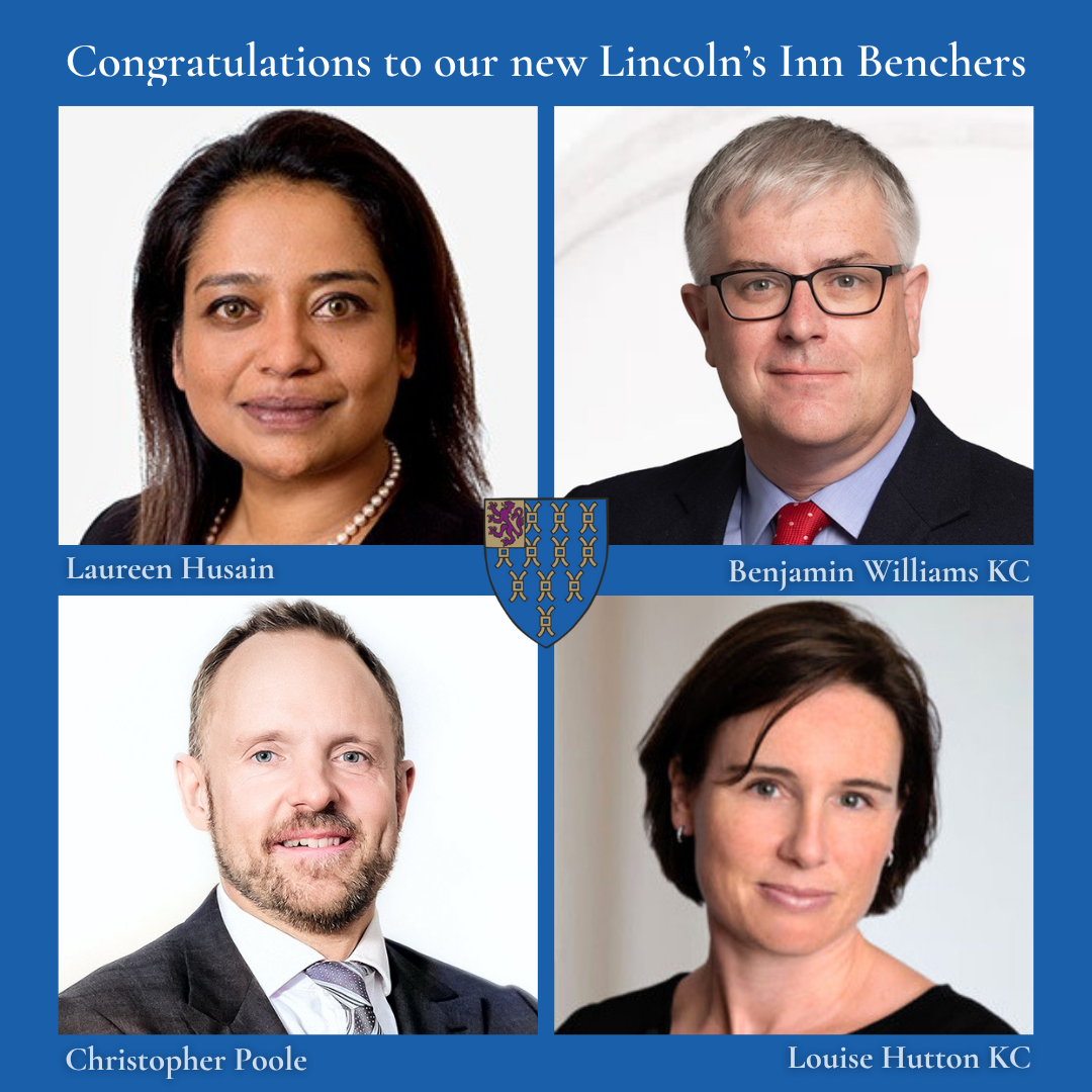 Four new Ordinary Benchers of Lincoln's Inn elected - Lincoln's Inn